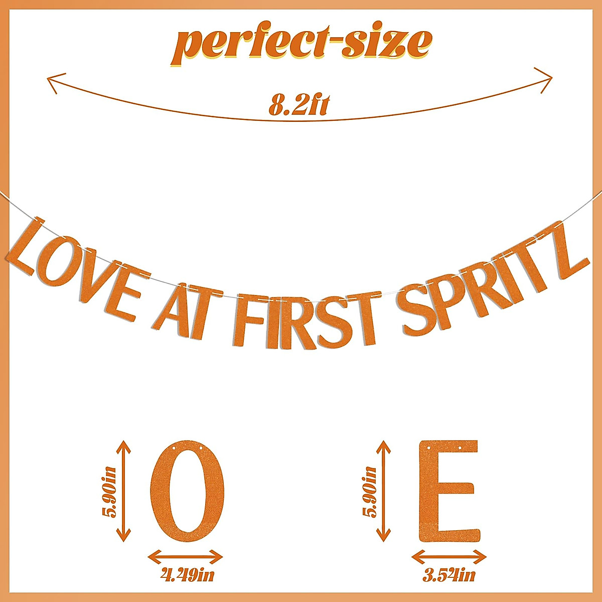 Love at First Spritz Banner - Citrus Bridal Shower Bachelorette Wedding Party Decorations, Spritz Bar Banner, Orange Bridal Shower Spritz Station Decoration