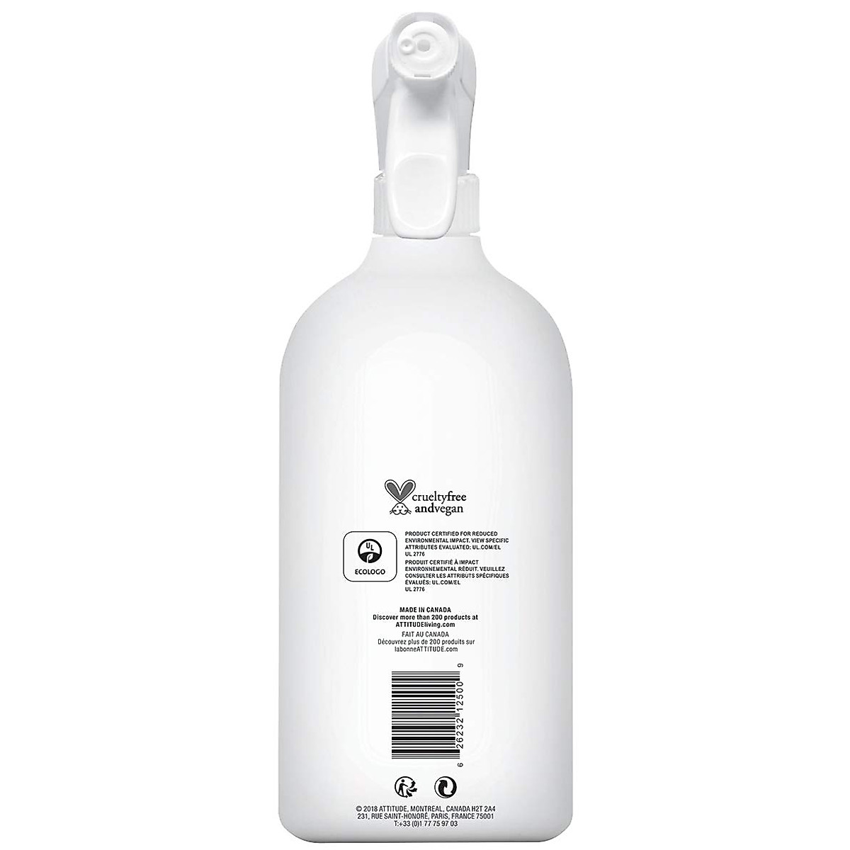 ATTITUDE Laundry Stain Remover, Hypoallergenic Safe Ingredients, Effective True Ecological Alternative Products, Citrus Zest, 27.1 Fl Oz (22500)