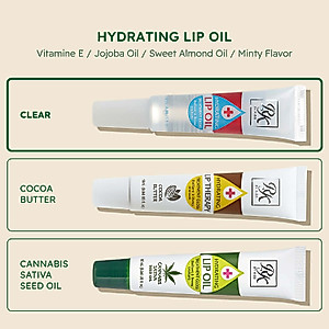 Ruby Kisses Hydrating Lip Oil Clear RLO01 (Clear&Cocoa Butter&Hemp Seed)