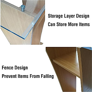 Large Podium Wooden Pulpits with Open Storage Shelves and Casters Lecterns Floor-Standing Presentation Stand Speaking Lectern