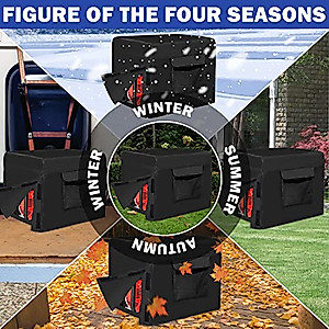 Tokept Generator Cover, 600D Oxford Fabric Waterproof Universal, Fits Most 3000-5000 Watt Portable Generator Covers (32" Lx 24" Wx 24" H)