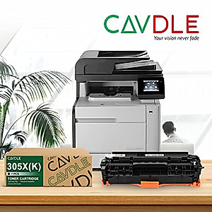 CAVDLE 305X Remanufactured Black Toner Cartridge Replacement for HP 305X 305A CE410A CE410X CE411X CE412X CE413X Work with HP Pro MFP M351A M375nw M451nw M451dn M451dw M475dw M475dn High Yield-1 Pack