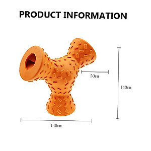 FOMIYES 1pc 3 Dog Toy Food Dispensing Toy Bumps on Surface Toy Three Holes Toy Safe Toy Toys Rubber Pet Toy Puzzle Feeders for Dogs 3 Holes Dog Chew Toy Dog Tooth Cleaning Toy Bite Toy Dog