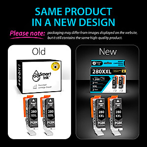 Smart Ink Compatible Ink Cartridge Replacement for Canon PGI-280XXL 280 XXL PGI280 to use with TR8520 TS9120 TS6120 TR7520 TS6220 TS6320 TS8220 TS8120 TS8320 TS702 (2 PGBK, Pigment Black Pack Combo)