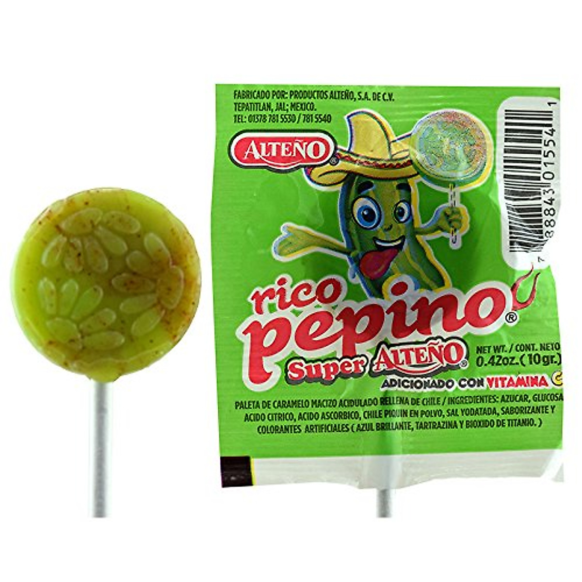 Alteno Super Pepino (Cucumber) with Chili Lollipop (40Piece)