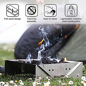 Oxford FirePit (inc case) Compact Flat-Pack Barbeque Grill