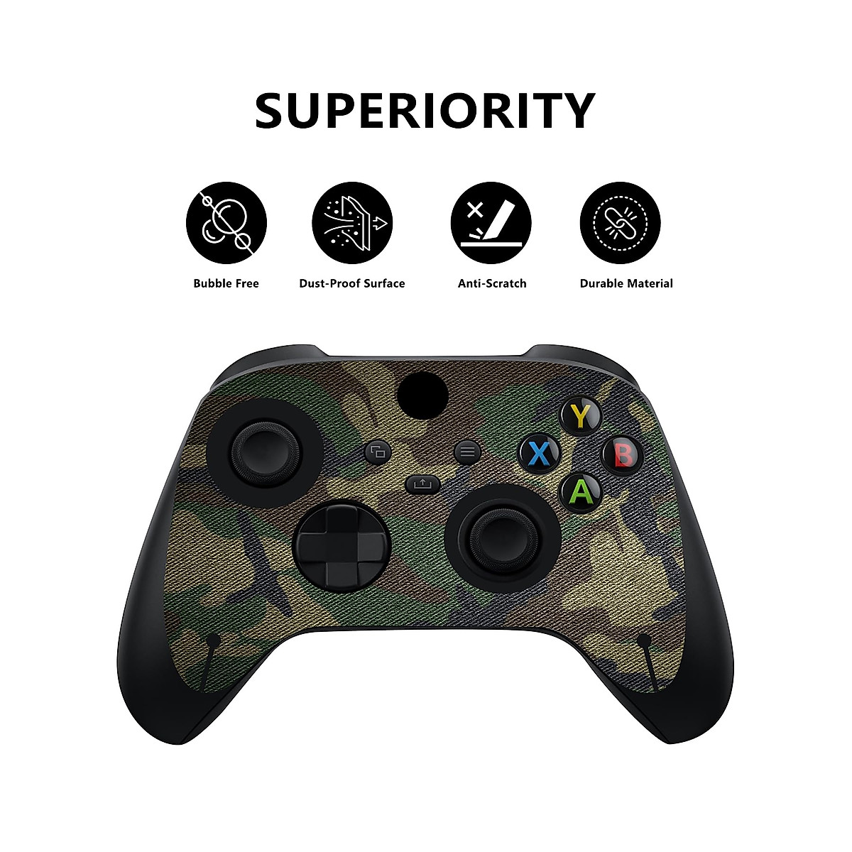 PlayVital US Flag The Stars & Stripes Custom Vinyl Skins for Xbox Core Wireless Controller, Wrap Decal Cover Stickers for Xbox Series X Console Controller