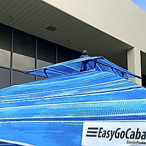 Beach Cabana Canopy Shelter – Cool Sun Shade Tent – 6’ X 6’ - UPF 50+ - Waterproof - Easy Setup – 2 Layer Wind Vent Umbrella – 6 Ft X 6 Ft – BONUS Sidewall – Beach, Lake, Park W/Family - 2 to 4 People