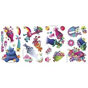 RoomMates DreamWorks Trolls Peel and Stick Wall Decals by RoomMates, RMK3400SCS