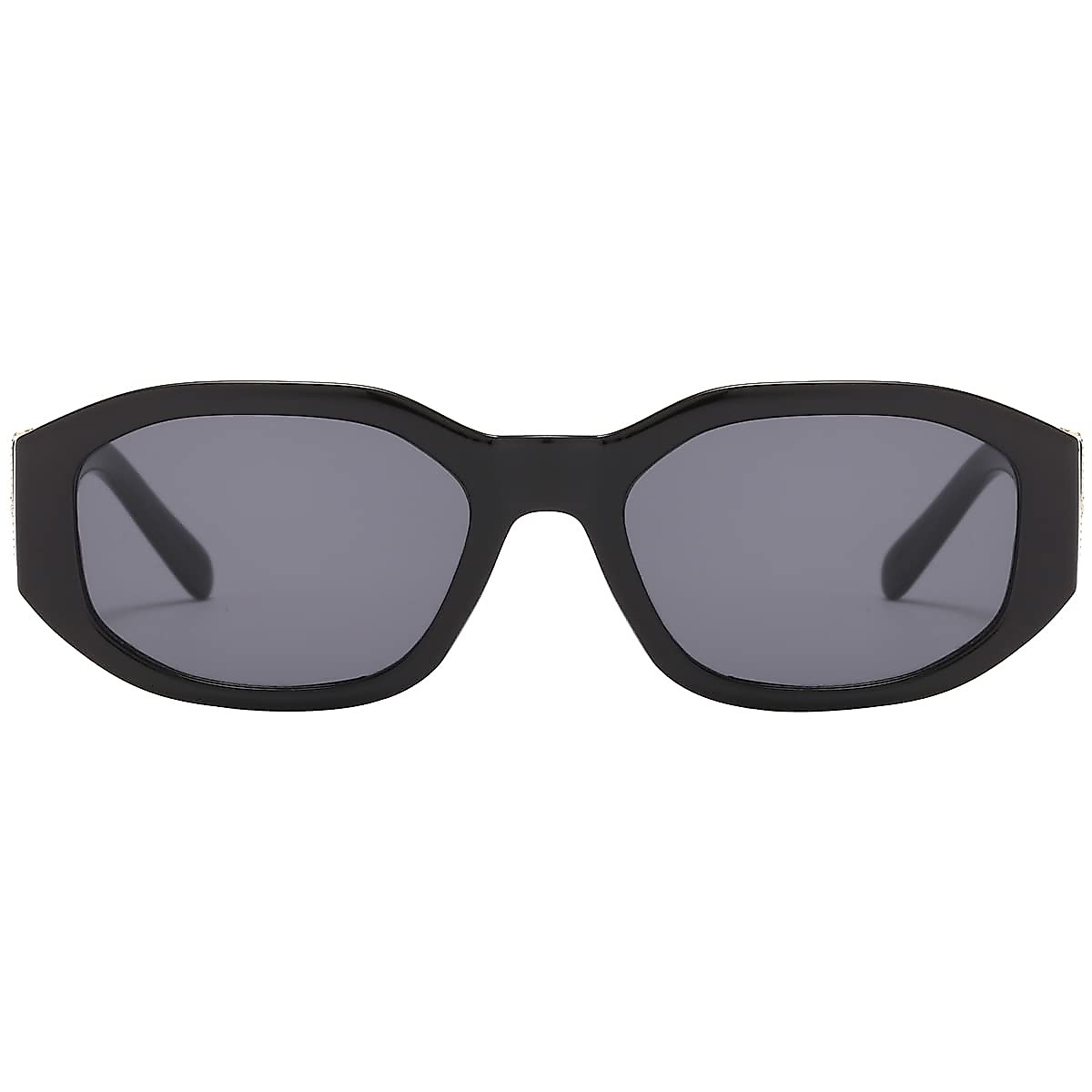 Dollger Rectangle Sunglasses for Women Trendy Irregular Luxury Design Black Sunlasses UV Protection