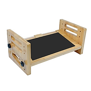 Foot Rest for Under Desk at Work, with 5 Adjustable Height Position Bamboo Foot Stool and Massage Roller & Non-Slip Bottom, Ergonomic Stool Relieves Swelling and Joint Inflammation at Home, Office