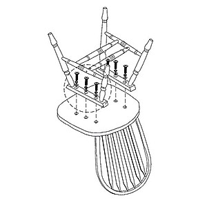 Sunset Trading Oak Selections Dining Chair, Light Finish 19.5D x 20W x 38H in