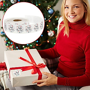 1000 Pieces Happy New Year Floral Stickers Waterproof New Year Labels for Party Favors, Goodie Bag Fillers, Holiday Decorations