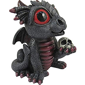 World of Wonders Grave Yard Series Dreamland Dragons | Collectible Dragon Figurine with Birth Certificate | Fantasy Home Decor Accent | 6inch Dragon Statue - Carnelian