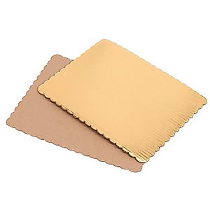 ZOENHOU 36 PCS 9 x 12 Inch Rectangle Cake Board, 1/10 Inch Gold Cake Cardboard, Greaseproof Cake Base Boards, Rectangular Cake Sheet for Cake Decorating, 1 Roll Ribbon