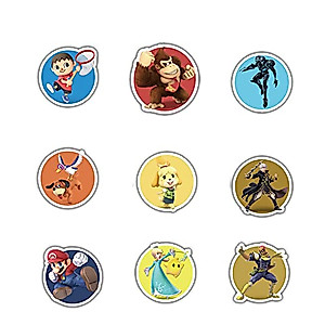 Super Smash Bros Laptop Stickers for Kids Teens Cute Cartoon Game Water Bottles Computer Luggage Phone Bike Waterproof Decals 50pcs