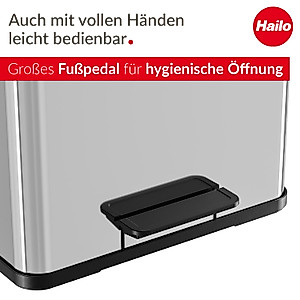 Hailo 0630-200 Öko Duo Plus L, Stainless Steel, Edelstahl