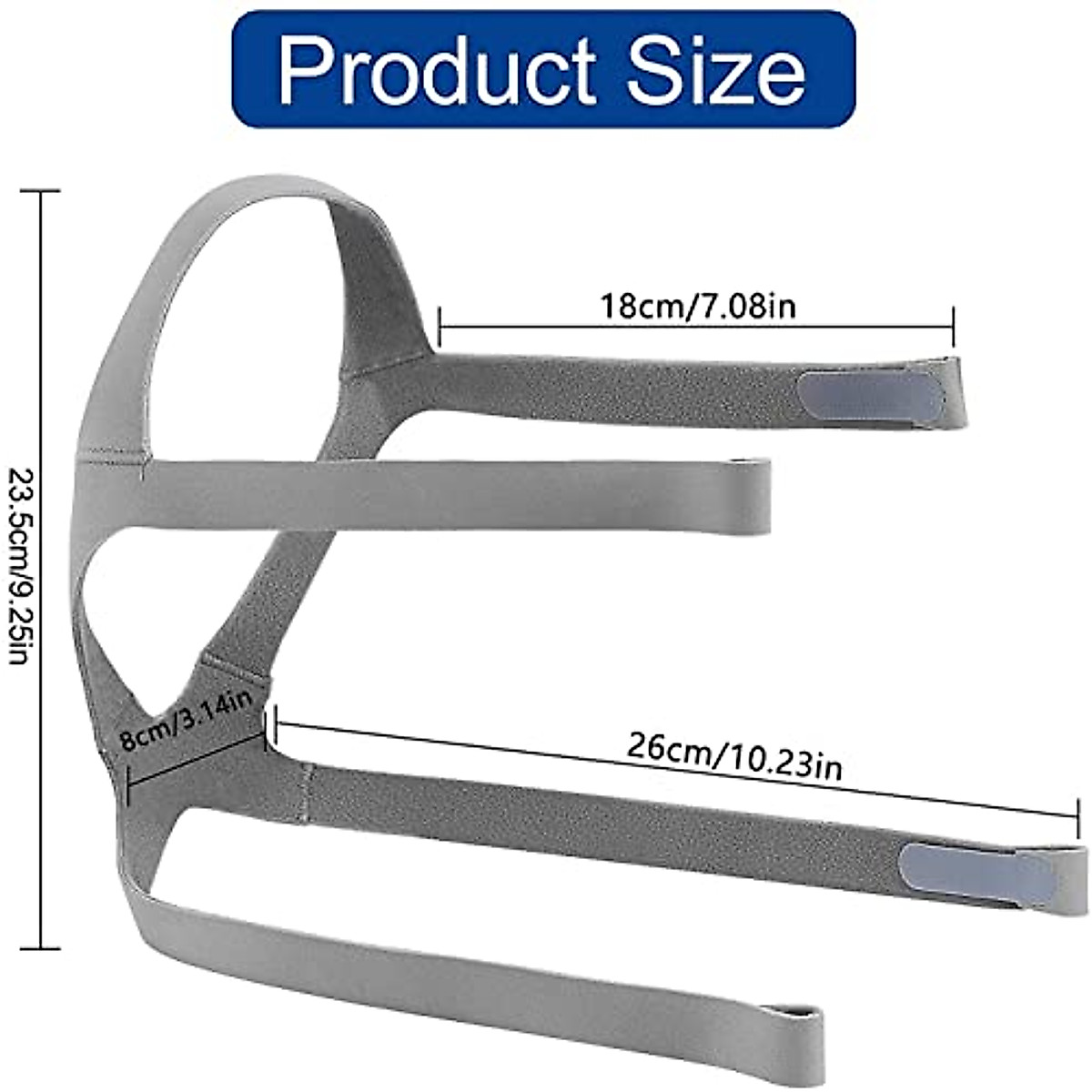 Headgear Strap Replacement for Full Face 4-Point ResMed Nasal F20 N10 Fit, Adjustable Home Ventilator Mask Headband for Adults(Headband Only) 2PCS