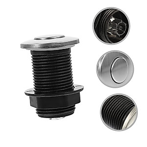 Veemoon Air Button Silver Bathtub Drain Door Insurance Garbage Disposal Button Badger Kraus Sink Accessories Air Garbage Disposal Trash Switch Sink Air Stainless Steel Supplies Massage