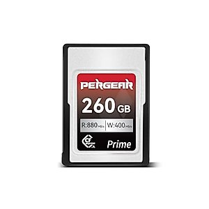 PERGEAR Professional 260GB CFexpress Type A Memory Card, Up to 880MB/s Read Speed & 900MB/s Write Speed for 4K 120P,8K 30P Recording Video/Photo for Sony Alpha Sony FX Cameras