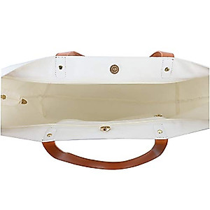 Lamyba Bride Bag with Makeup Bag, Mrs Tote Bag, Bride to be Gifts/Bridal Shower Gifts for Bride, White