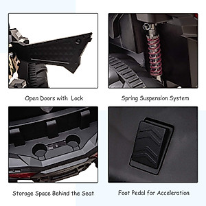 Aosom 12V Kids Ride On Car Electric Off-Road UTV Truck Toy with Parental Remote Control, Suspensions, USB, Bluetooth, 3 Speeds & 4 Motors, Camo Green