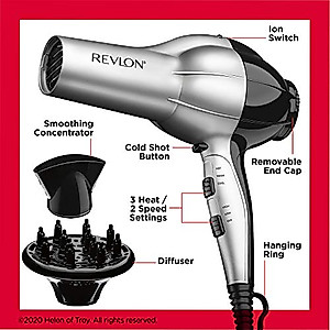 Revlon Shine Booster Hair Dryer | 1875W Smooth Blowout and Maximum Volume