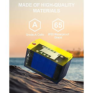 LOSSIGY 12V 100AH Lifepo4 Battery, Deep Cycle Rechargeable Lithium with BMS, 10 Yrs Lifespan, Prefect for Any Solar System, Best for Replacement Your Olds.