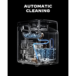 Silonn Nugget Ice Maker Countertop, Pebble Ice Maker with Soft Chewable Ice, One-Click Operation Ice Machine with Self-Cleaning, 33lbs/24H for Home,Kitchen,Office