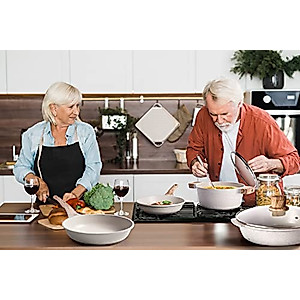 Pots and Pans Set - Caannasweis Kitchen Nonstick Cookware Sets Granite Frying Pans for Cooking Marble Stone Pan Sets Kitchen Essentials Set (Normal Size)