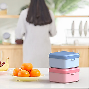 Silicone Suction Bowl For Toddlers Baby Suction Cup Food Container for Snack Oatmeal Outdoor Kids Tableware Auxiliary Scissors And Spoon And Fork 5 Piece (Blue) (Pink)