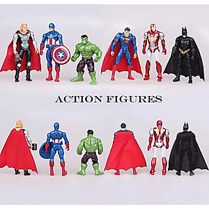 Superhero Flash Action Figures Set of 6 PCS - Best Toys Set for Boys - Collectible Models - Exclusive Cake Topper