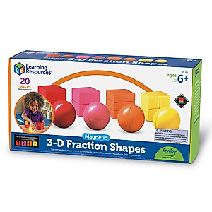 Learning Resources Magnetic 3D Fraction Shapes