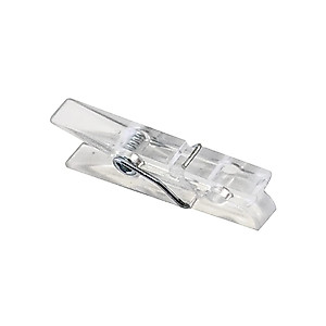 GSHLLO 50 Pcs Clear Plastic Photo Display Clips Clothes Pins Paper Pegs Craft Clips Spring Hanging Clips Clamps for Home Crafts Decor