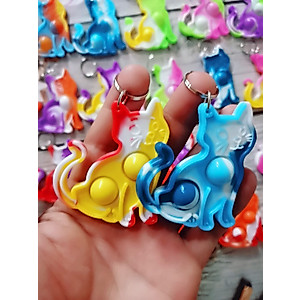24 Packs Cats Funny Summer Present Unique Mini Item Assorted fidgets Toys for Kids Children Classroom Students Gifts from Teacher,Birthday Party Bubble Favor