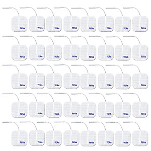TENS Electrodes, Value Wired Replacement Pads for TENS Units, 40 TENS Unit Electrodes (2in x 2in, 40 Pack) Discount TENS Brand