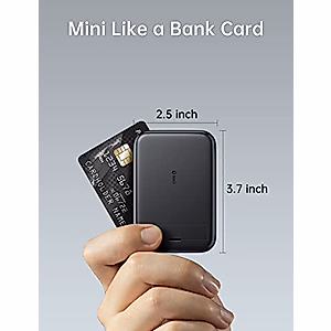 EMNT Small Magnetic Portable Charger for iPhone,5200mAh Mini Power Bank with Built-in Cable/Metal Stand, Battery Pack Compatible with iPhone 14/14 Plus/Pro Max/13/12/11/XS/XR/X/8/7/6/6s/Airpods More 5