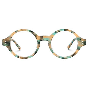 Zeelool Retro Round Blue Light Blocking Glasses for Women Men ZJGA000249-05B Flower