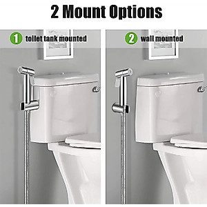 RTYUIE Hand-held Toilet Bidet Sprinkler Stainless Steel Hand-held Bidet Faucet Bathroom Hand-held Sprinkler Shower Sprinkler Self-Cleaning Accessories for Easy Installation and Smooth Water Flow
