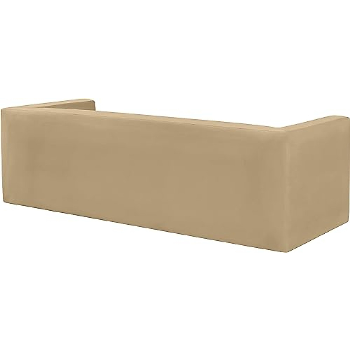 Meridian Furniture 665Camel-S Henson Collection Modern | Contemporary Velvet Upholstered Sofa with Soft Camel Velvet, Solid Wood Frame, 89.5" W x 34.5" D x 28" H, Camel