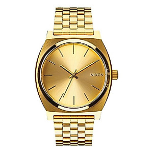 NIXON Time Teller A045 - All Gold / Gold - 100m Water Resistant Men's Analog Fashion Watch (37mm Watch Face, 19.5mm-18mm Stainless Steel Band)