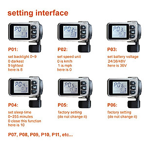 L-faster 16 Inch 350W Electric Brushless Geared Motor Wheel Front Hub Drive with Thumb Throttle Display for E-Bike Small Scooter Bicycle with tire(36V 350W)