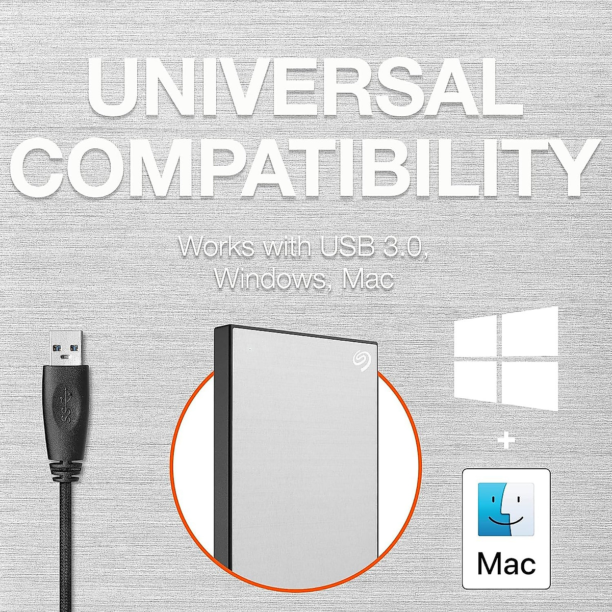 Seagate One Touch, 4TB, Password Activated Hardware encryption, Portable External Hard Drive, Portable External Hard Drive, PC, Notebook & Mac, USB 3.0, Black (STKZ4000400)