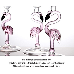 Creative Pink Flamingo Cocktail Glass, Set of 2 Martini Glasses, 5 Ounce Wine Glass, Bar Accessories, Birthday gift, Wedding & Celebrations Cup(2, 150ml)