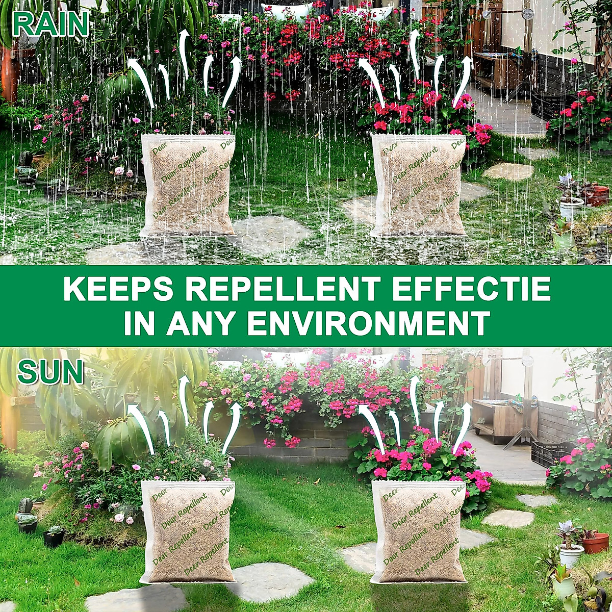 Generic 10 Pack Deer Repellent Pouch for Plant Lawn Garden
