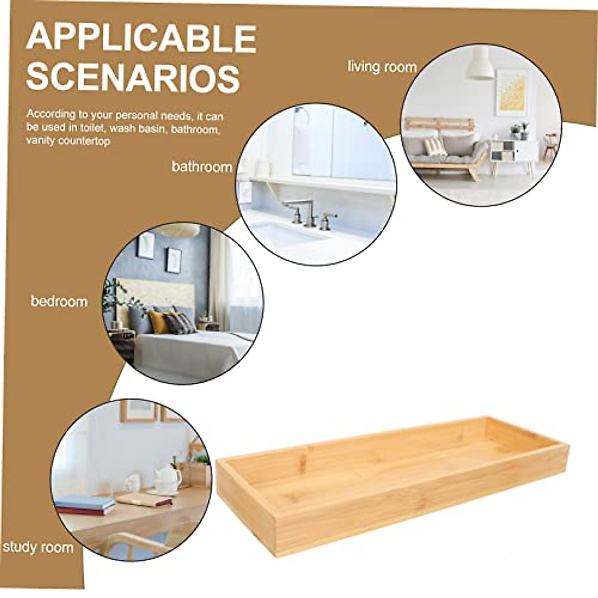 Cabilock 3pcs Jewlery Tray Rectangular Tray Jewelry Earrings Wooden Serving Tray Toilet Tank Tray Earrings Box Tray Storage Tray Platter Footstool Toilet Tray Bathroom Toiletries Holder Key