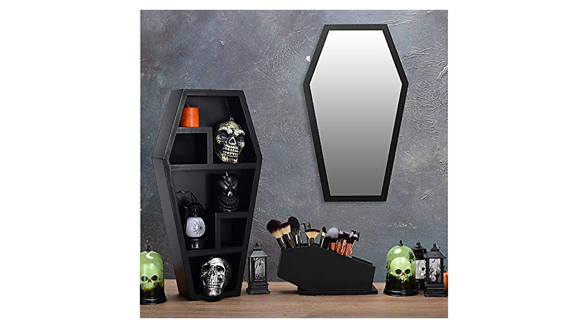 Gothvanity Coffin Shelf - Large Gothic Decor for Display or Storage