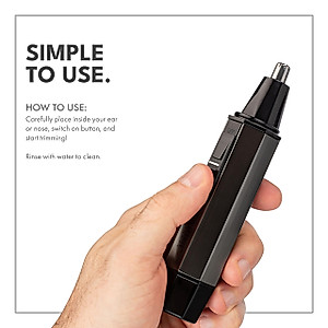 ToiletTree Products Water Resistant Heavy Duty Steel Nose Trimmer with LED Light and Travel Case