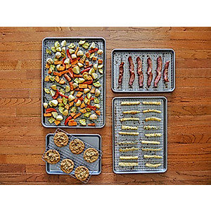 USA Pan Half Sheet Bakeable Cooling Rack, Steel Nonstick Wire