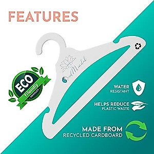 Baby Hangers,20 Pack Kids White Hangers for Closet Recycled Cardboard Toddler Hangers Infant Clothes Hangers